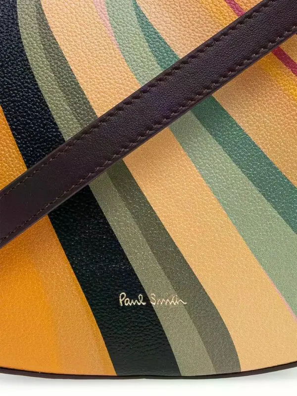 Paul Smith Swirl-print Leather Shoulder Bag - Yellow