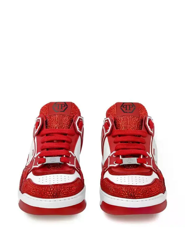 Philipp Plein Leather Low-top Sneakers - Red
