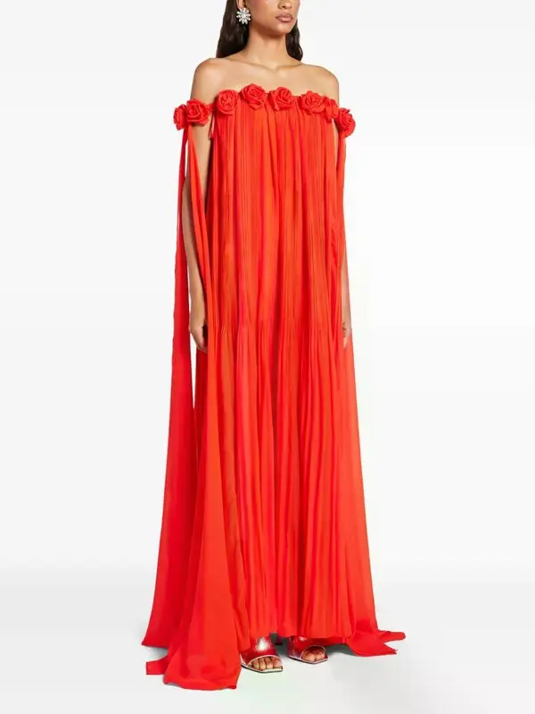 chinese dress ladies Leo Lin Rayna Appliqu Floral Bustier Maxi Dress