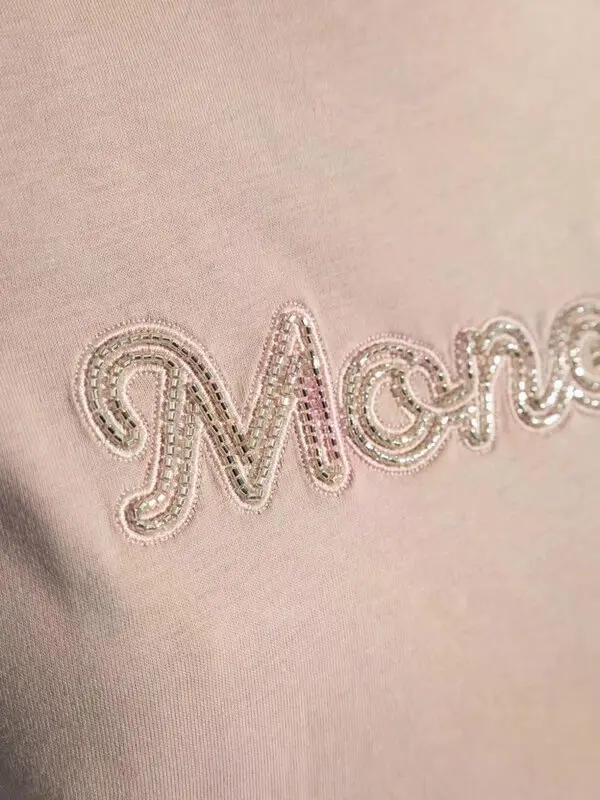 Moncler Bead-logo T-shirt - Pink