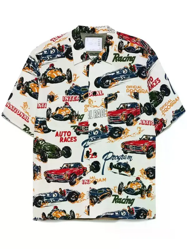 Sacai Race Car-print Shirt