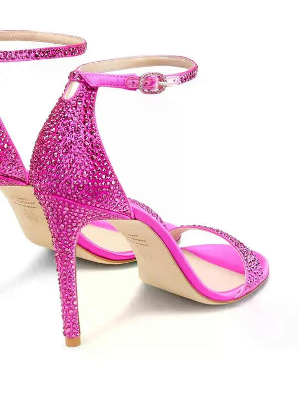 STUART WEITZMAN 100mm Nudist Shine Sandals - Pink