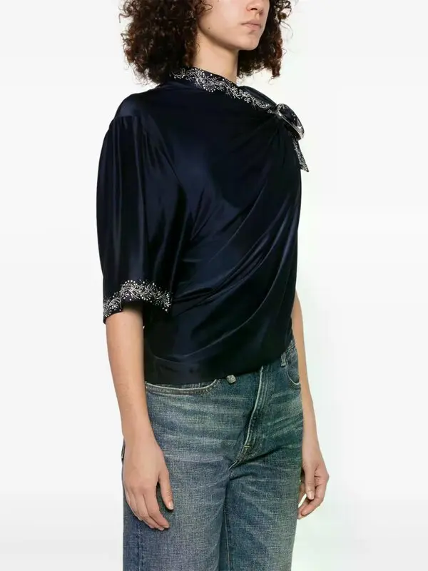 Rabanne Buckle-detail Draped Top