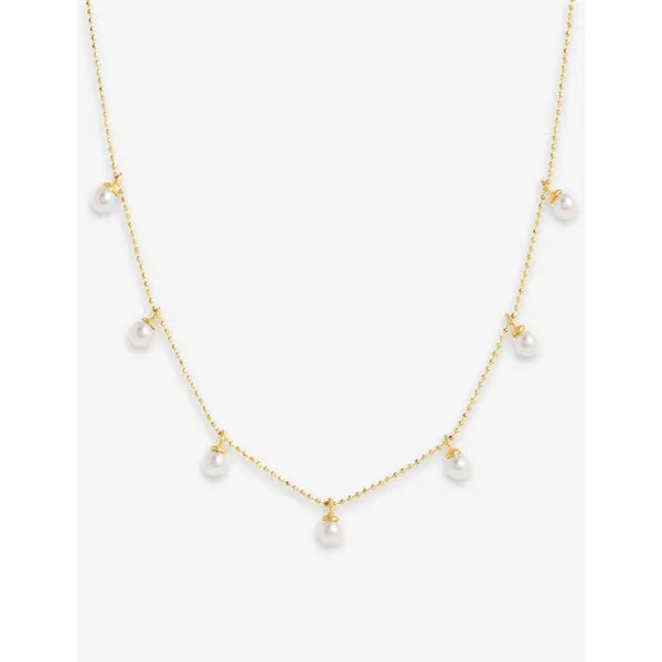 LA MAISON COUTURE Amadeus Laura Pearl Necklace - Gold