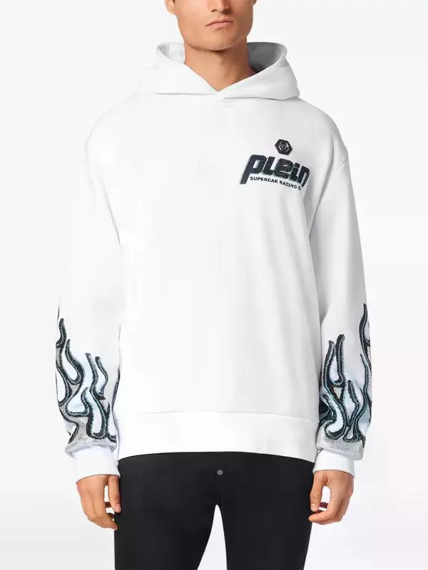 Philipp Plein Flame Racing Hoodie