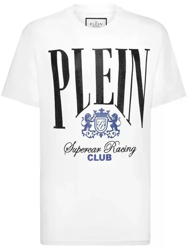 Philipp Plein Strass Cars Racing T-shirt - White