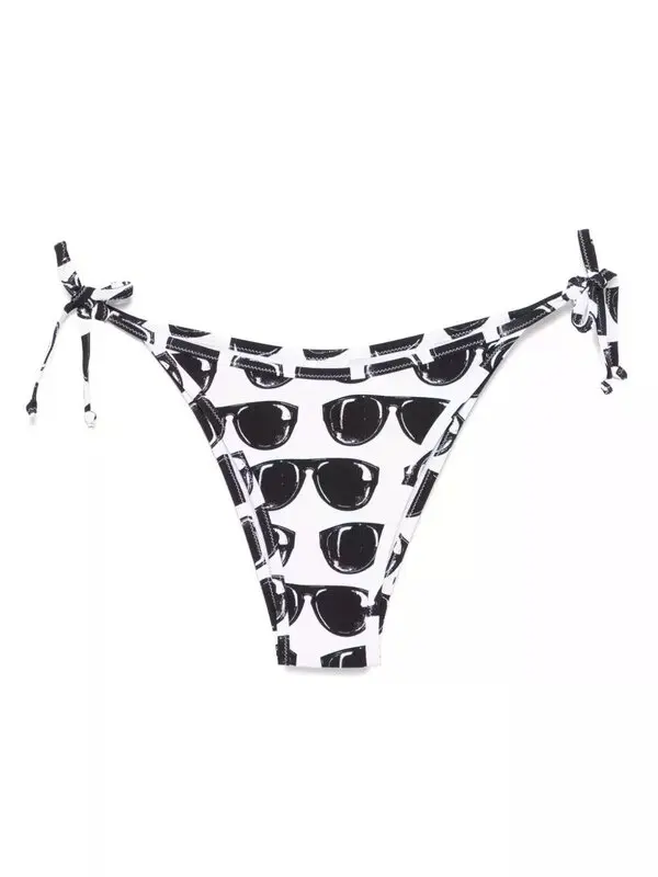 Moschino Sunglasses-print Bikini Bottom - White