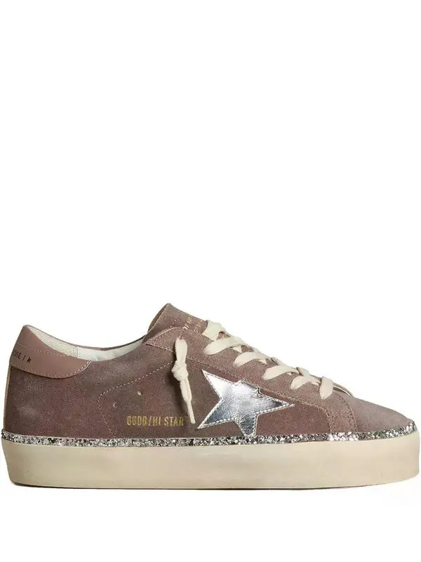 GOLDEN GOOSE Hi Star Leather Sneakers - Brown