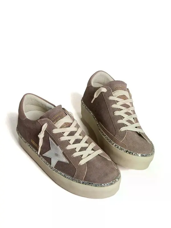 GOLDEN GOOSE Hi Star Leather Sneakers - Brown