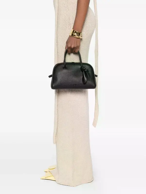 Jacquemus The Small Turismo Bag In Grained Calfskin - Black