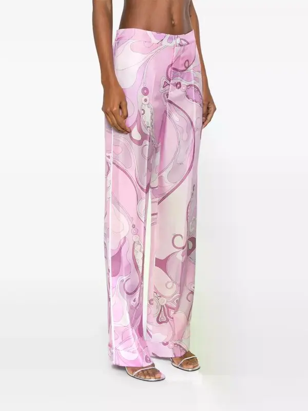 Emilio Pucci Orchidee-Print Trousers - Pink | Editorialist