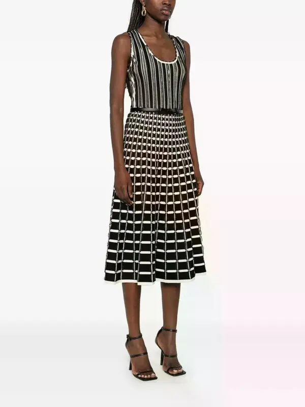 Elisabetta Franchi Micro-ruffles Detailed Midi Dress
