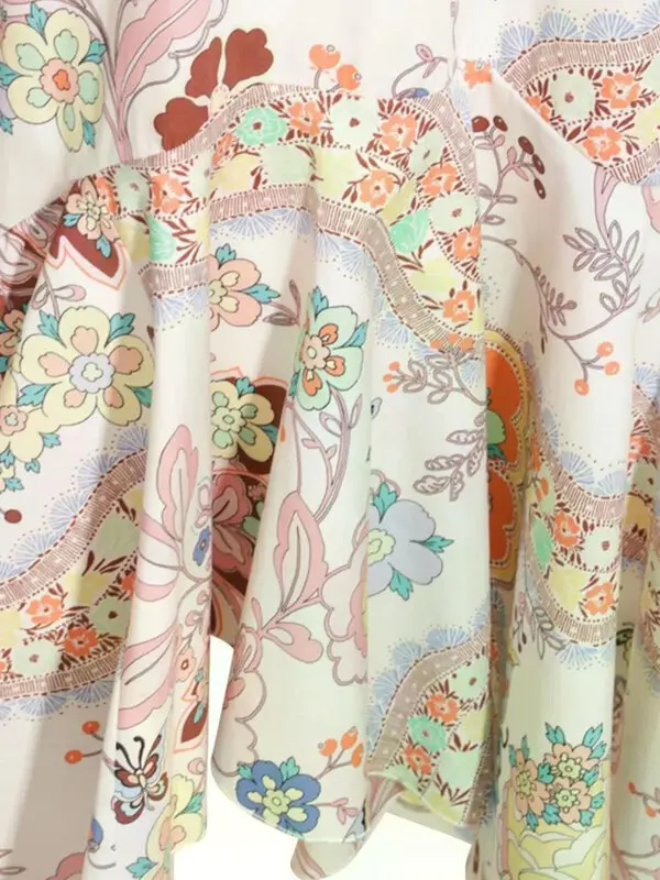Etro Floral-print Midi Skirt - Pink