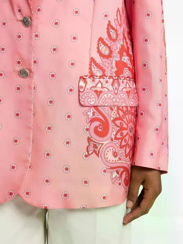 Etro Paisley-print Silk Blazer