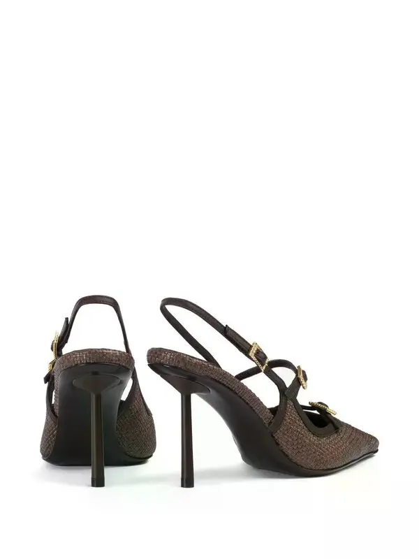 LE SILLA 80mm Morgana Slingback Pumps - Brown