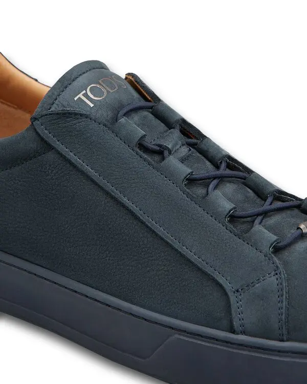 TOD'S Leather Low Top Sneakers - Blue