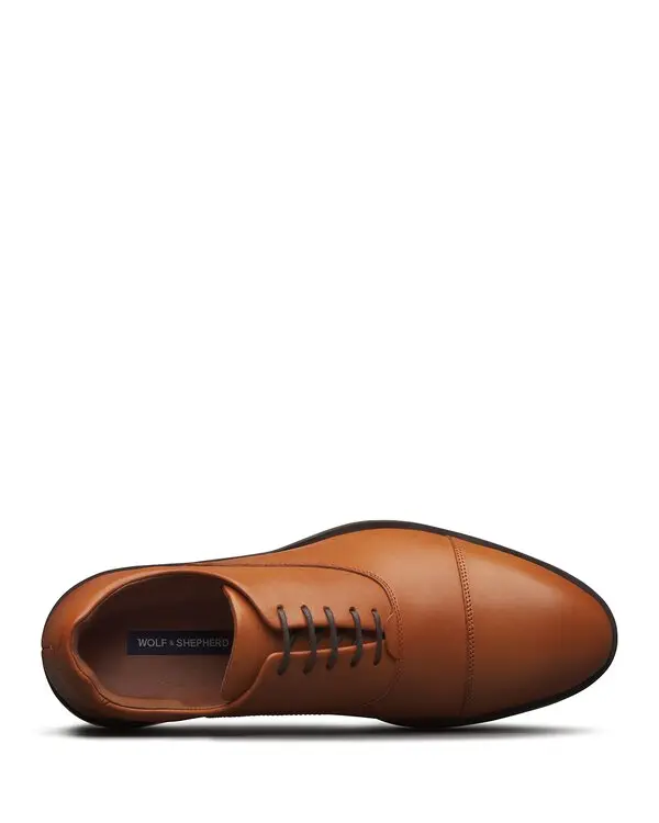 Wolf & Shepherd Closer Leather Oxford Dress Shoes In Honey/Brown - 70% Off  | Editorialist