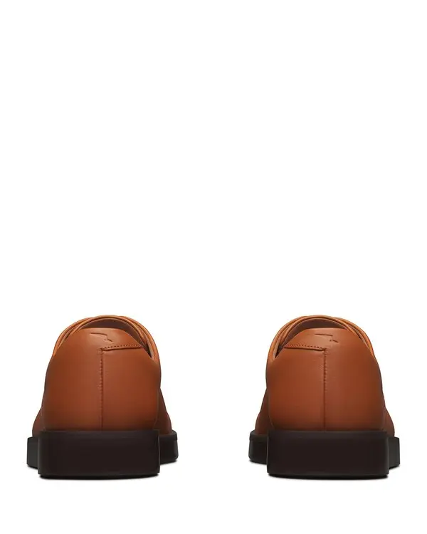 Wolf & Shepherd Closer Leather Oxford Dress Shoes In Honey  display picture 3