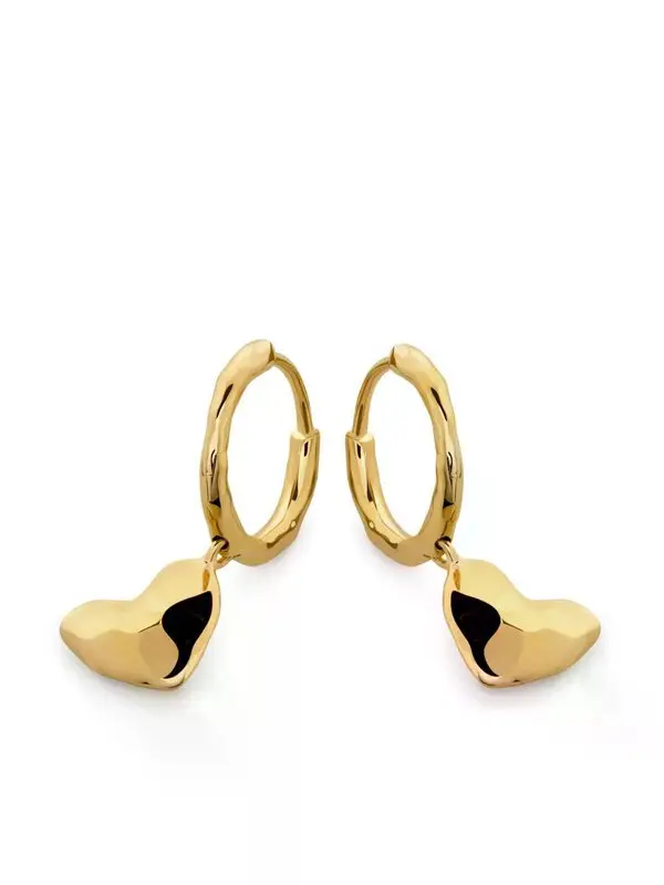 Monica Vinader Heart Drop Earrings - Gold