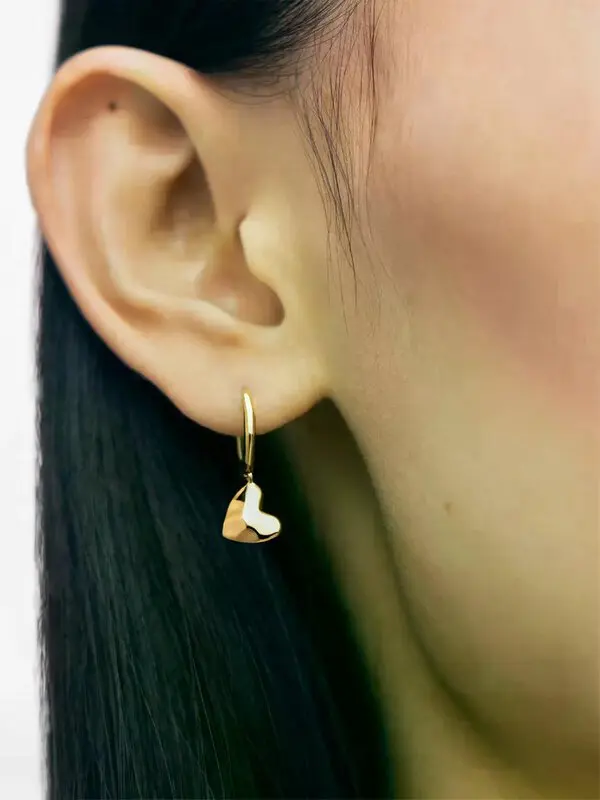 Monica Vinader Heart Drop Earrings - Gold