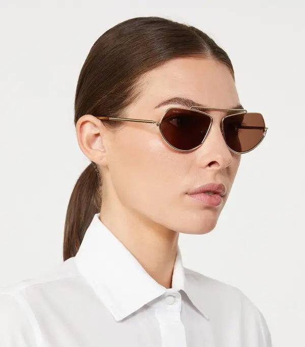 Max Mara Metal Square Sunglasses - Brown