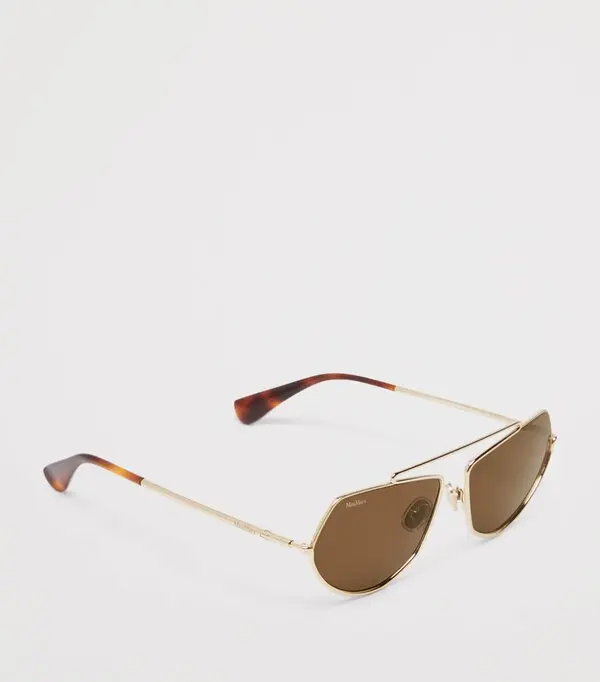 Max Mara Metal Square Sunglasses - Brown