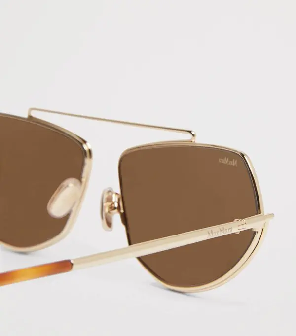 Max Mara Metal Square Sunglasses - Brown