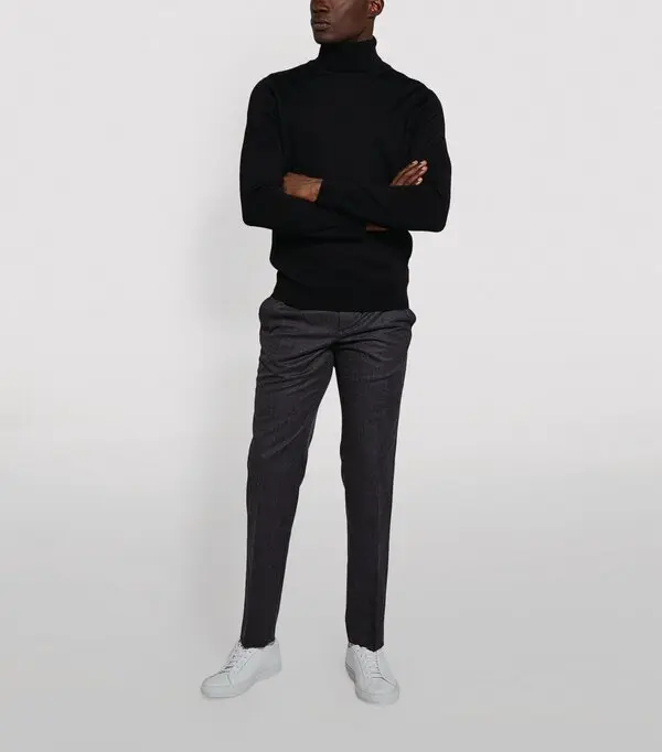 Sandro Wool Rollneck Sweater - Black
