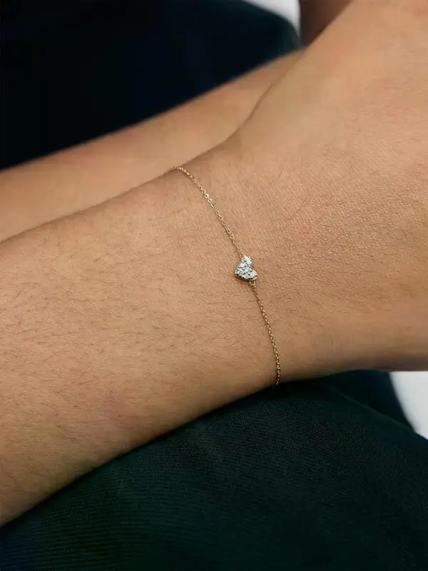 Monica Vinader Mini Heart Diamond Bracelet