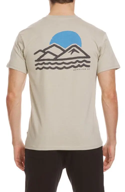 Quiksilver Blue Lines Graphic T-shirt - Pale Aloe