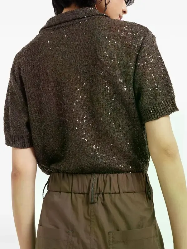 Brunello Cucinelli Straight Leg Trousers With Monili Chain Detail - Brown