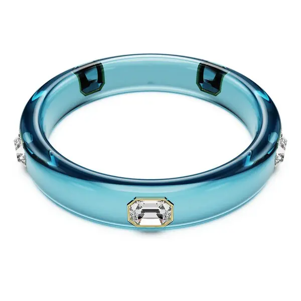 SWAROVSKI Dulcis Bangle With Emerald-cut Crystals - Blue