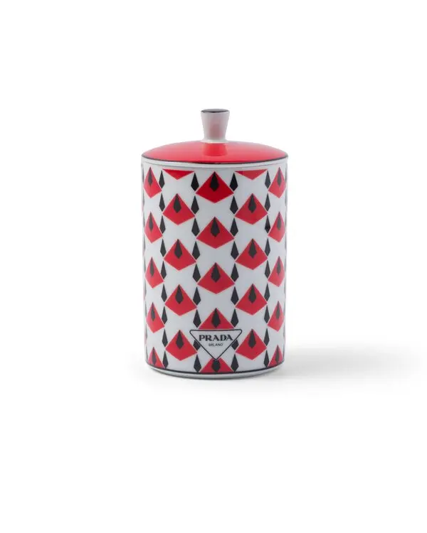 Prada Porcelain Scented Candle Vienna Red - Black