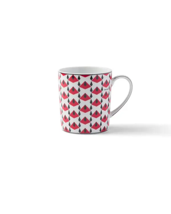 Prada Porcelain Mug Vienna Red - Black