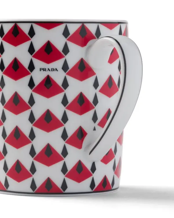 Prada Porcelain Mug Vienna Red - Black