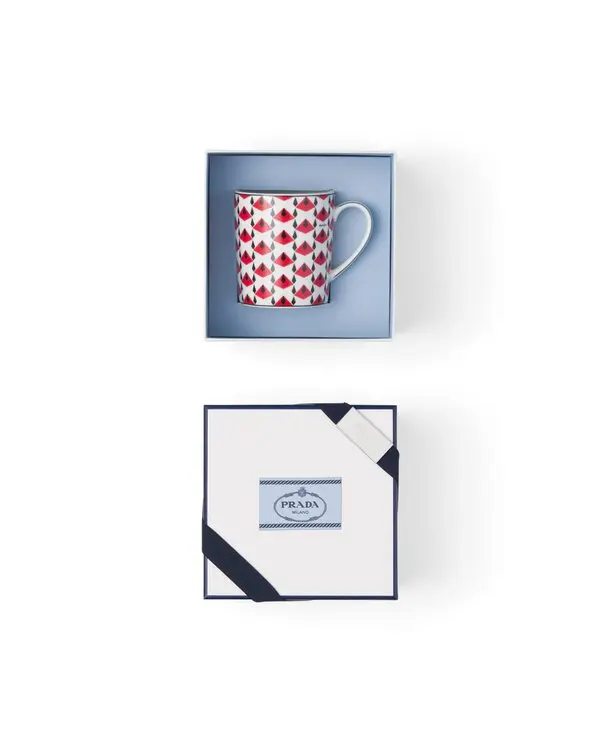 Prada Porcelain Mug Vienna Red - Black