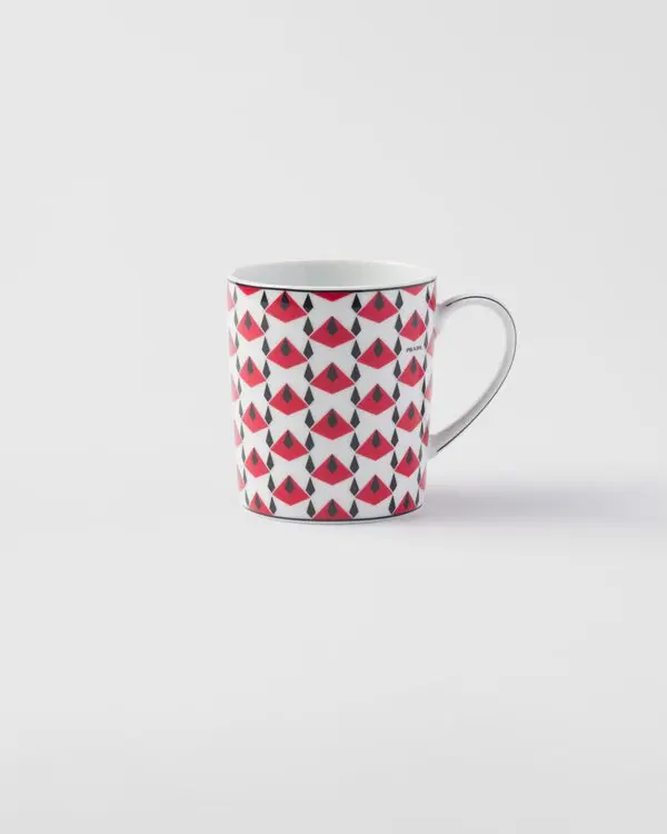 Prada Porcelain Mug Vienna Red - Black/red