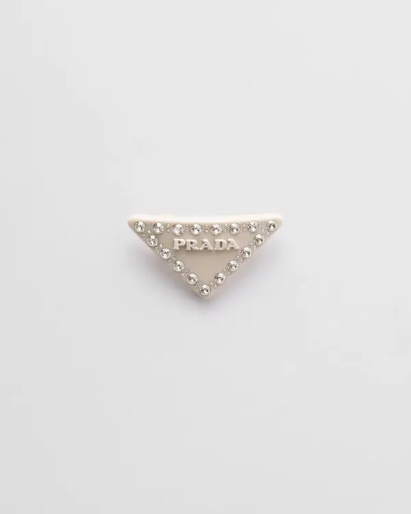 Prada Plexiglass Hair Clip - Ivory