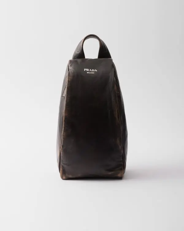 Prada Nappa Leather Backpack - Dark Brown