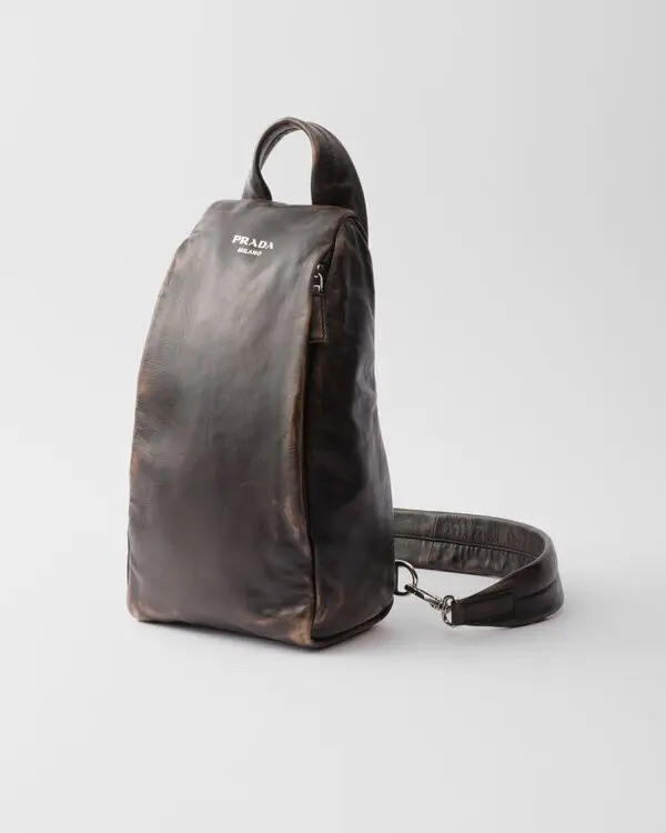 Prada Nappa Leather Backpack - Dark Brown
