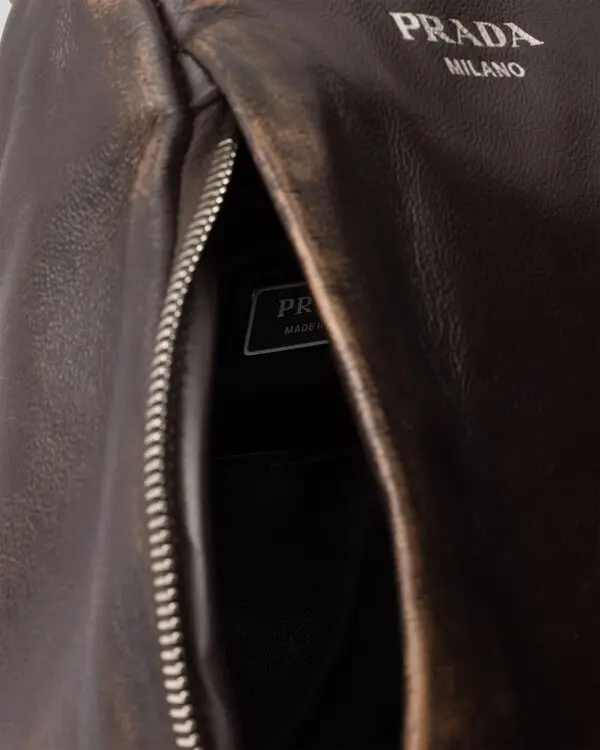Prada Nappa Leather Backpack - Dark Brown