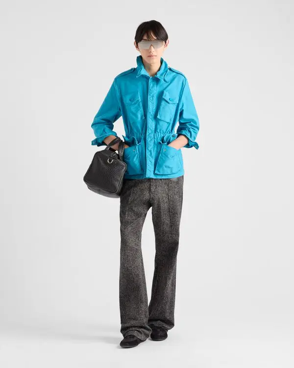 Prada Cotton Safari Jacket - Turquoise | Editorialist