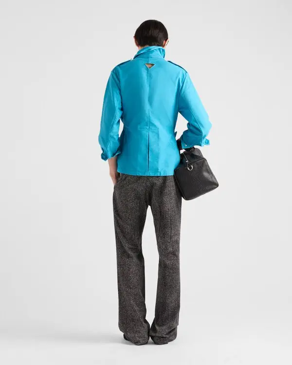 Prada Cotton Safari Jacket - Turquoise | Editorialist