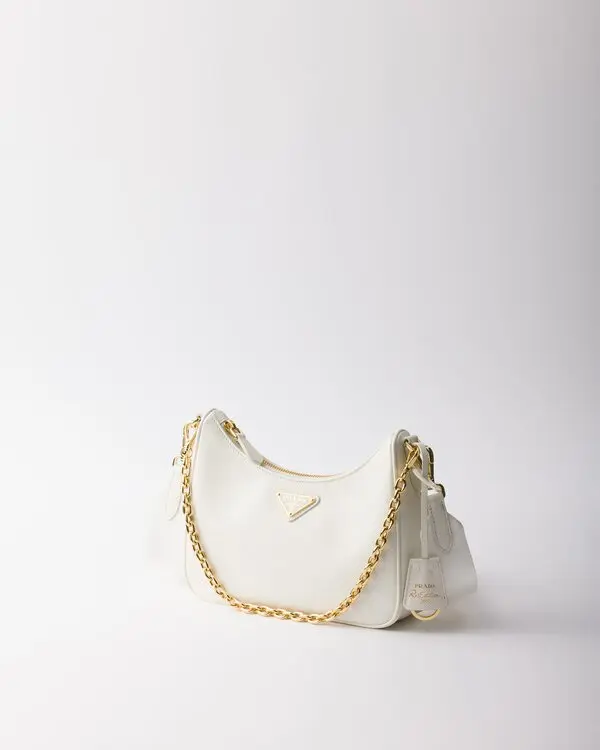 Prada Re-edition 2005 Saffiano Leather Bag - White