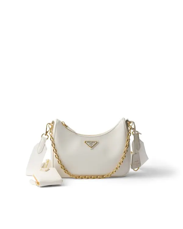 Prada Re-edition 2005 Saffiano Leather Bag - White