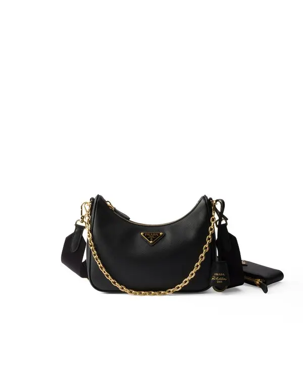 Prada Re-edition 2005 Saffiano Leather Bag - Black