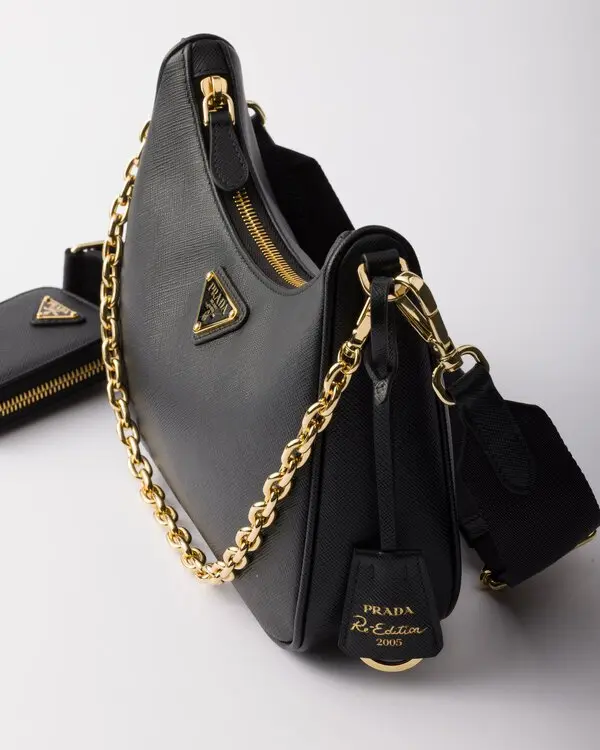 Prada Re-edition 2005 Saffiano Leather Bag - Black
