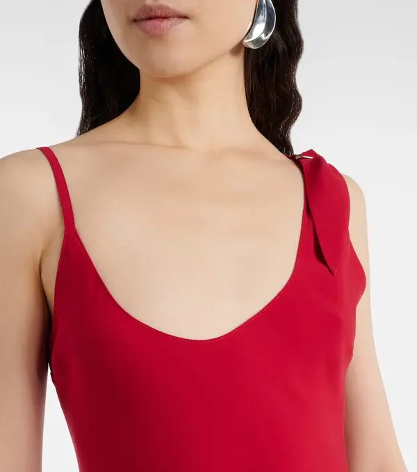 COURREGES Courrèges Scarf-detail Asymmetric Minidress - Red