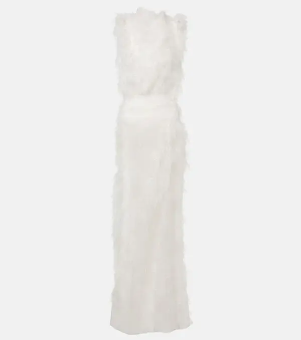 Maticevski Alabaster Silk-blend Gown