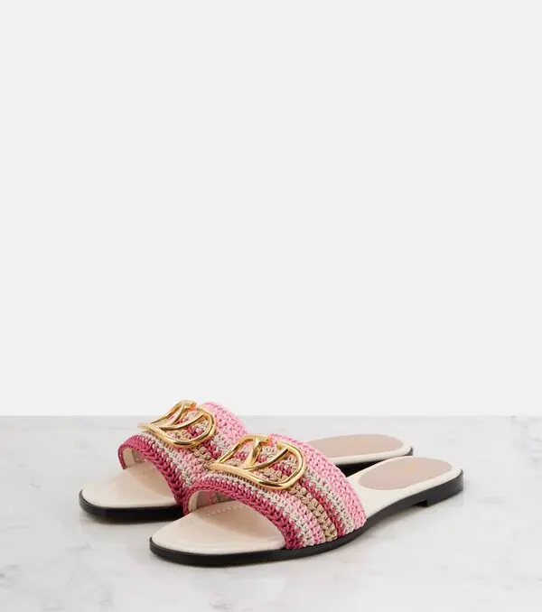 Valentino Garavani Vlogo Signature Crochet Slides